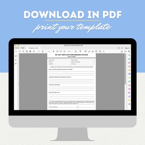 30-day Employee Performance Review Template: Manager Feedback (canva ...