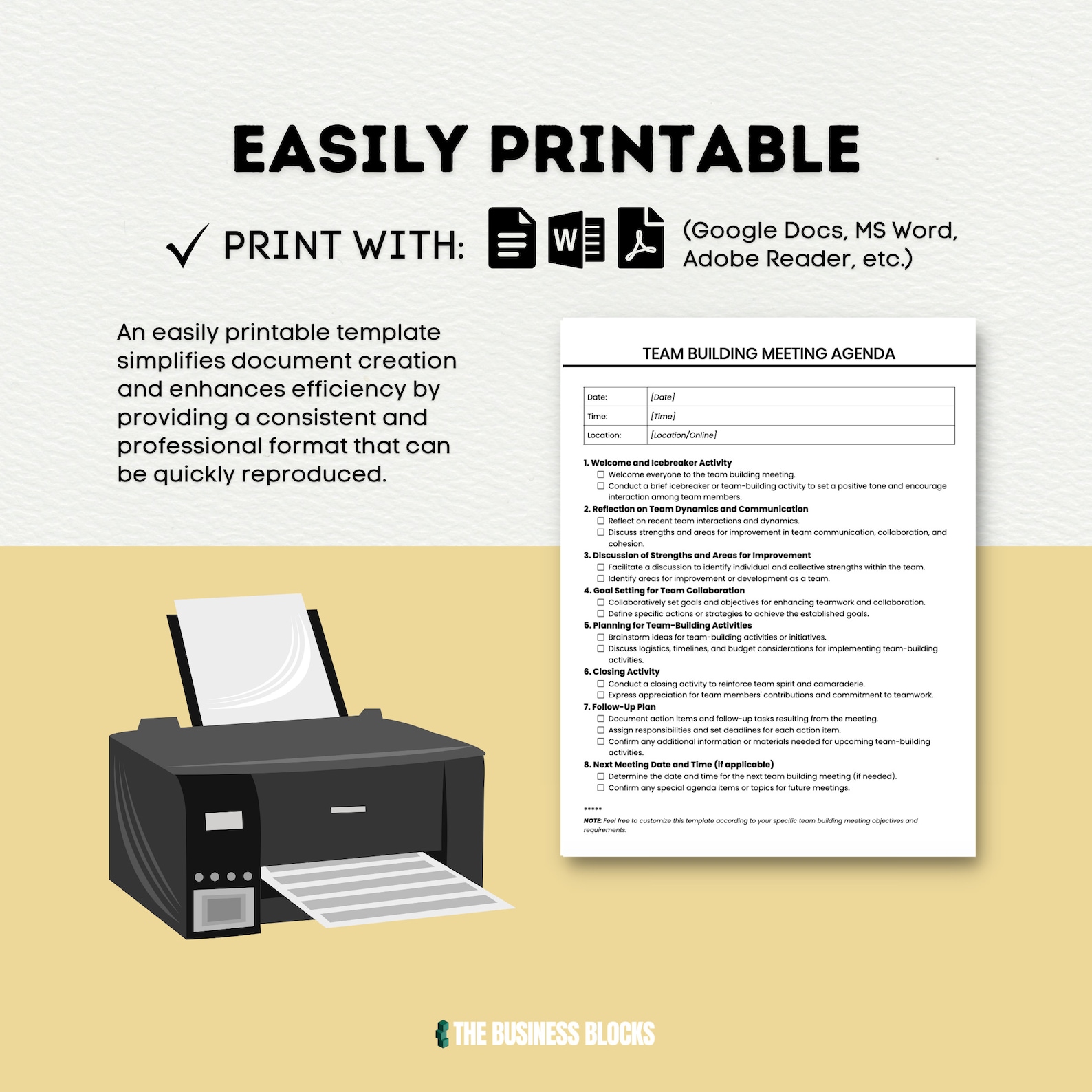 Team Building Meeting Agenda Template Team Building Activity Team ...