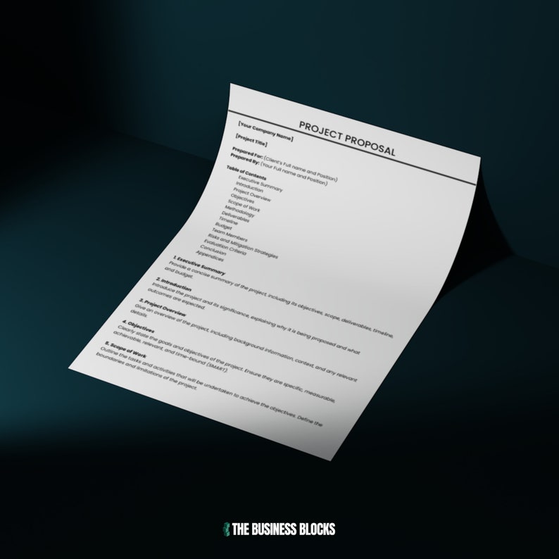 Project Proposal Template: Business Project, Customizable (digital ...