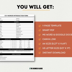 Team Building Questionnaire: Coworker Introduction Form (canva, Google ...