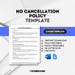 No Cancellation Policy Template: Customizable for Google Docs, MS Word ...