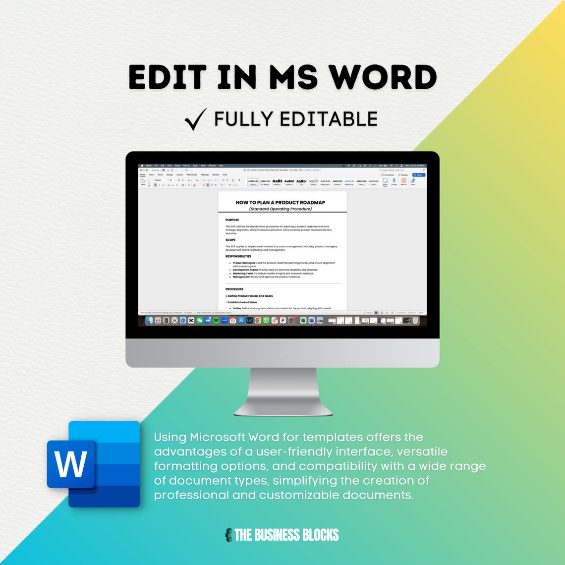 Product Roadmap SOP Template: Editable Planning Guide (google Docs, MS ...