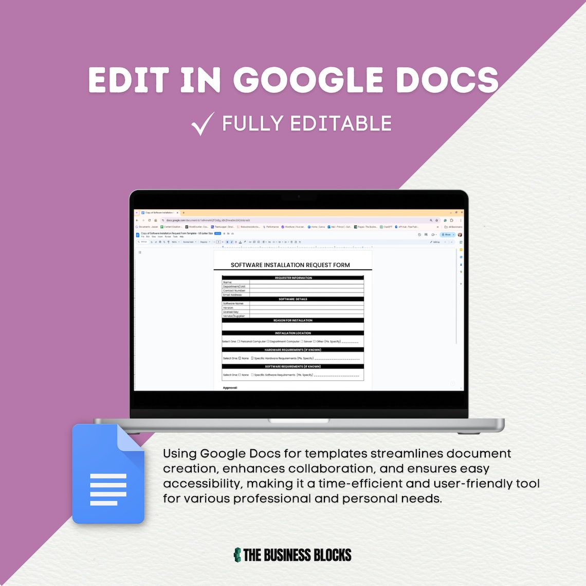 Software Installation Request Form Template Application Installation ...