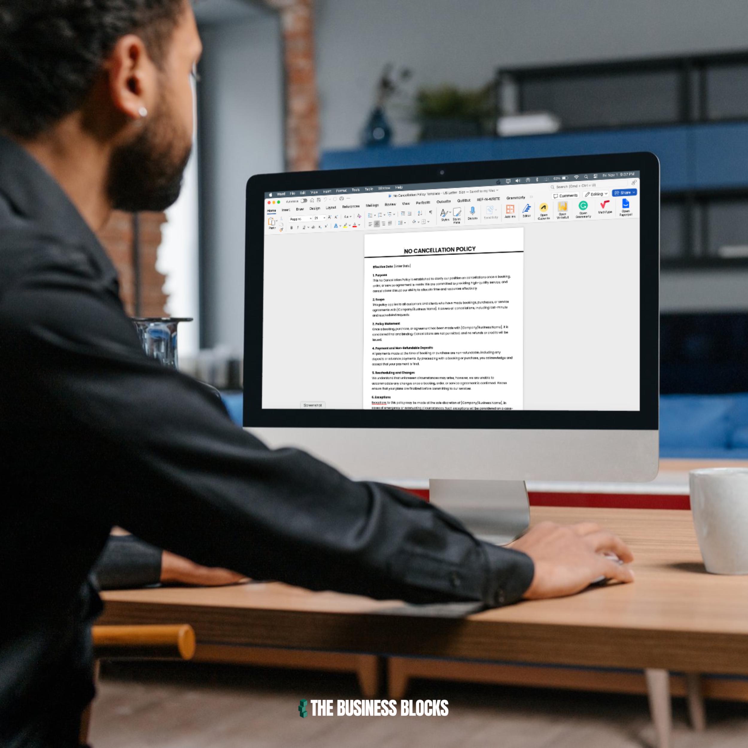 No Cancellation Policy Template Non-refundable Booking Terms ...