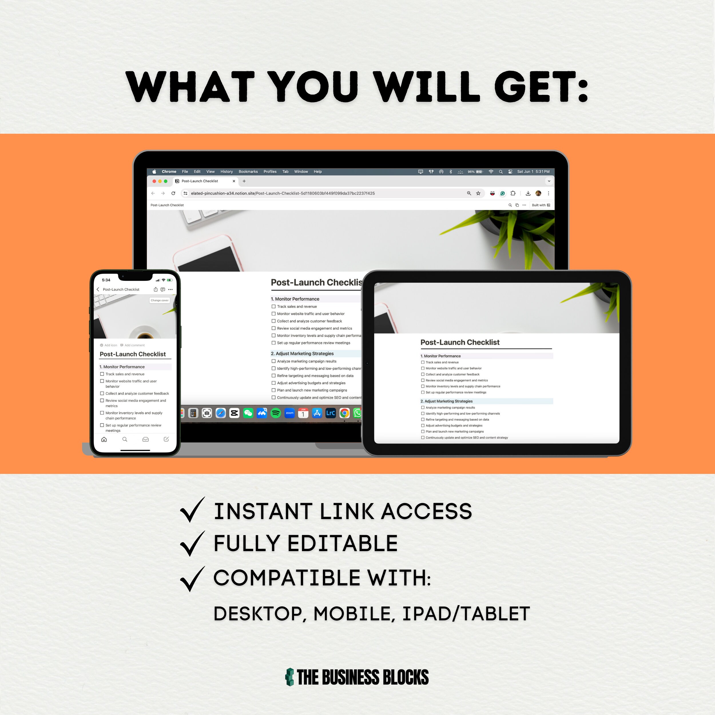 NOTION Post-launch Checklist Template New Business Post-launch Business ...