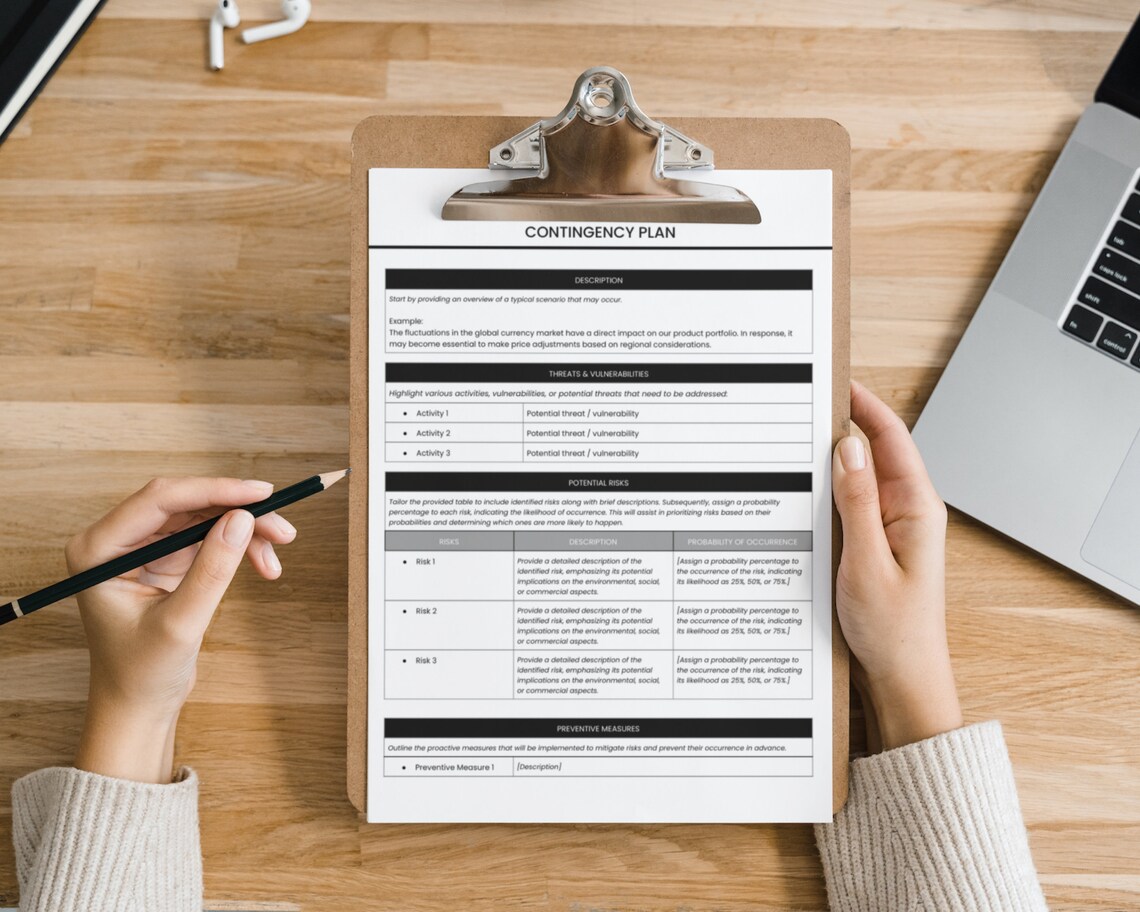 Crisis Plan Risk Management Template Contingency Plan Emergency ...