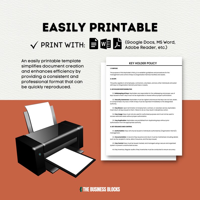 Key Holder Policy Template Key Holder Agreement Key Holder ...