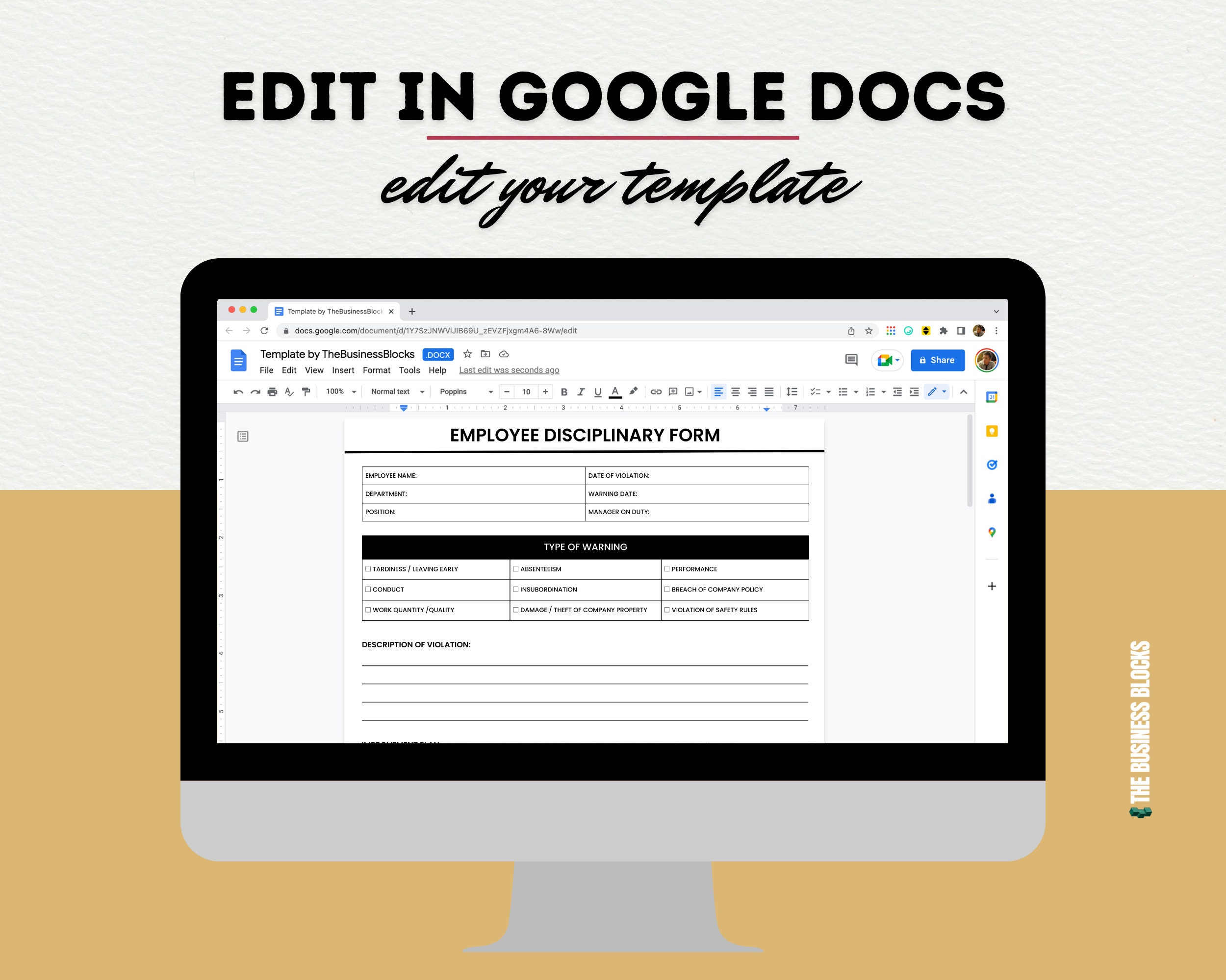 Employee Disciplinary Form Employee Corrective Action Form Disciplinary ...