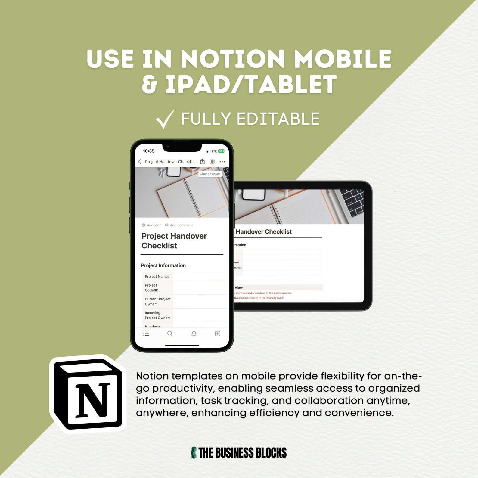 NOTION Project Handover Checklist Template Project Transition Checklist for Notion Handover ...