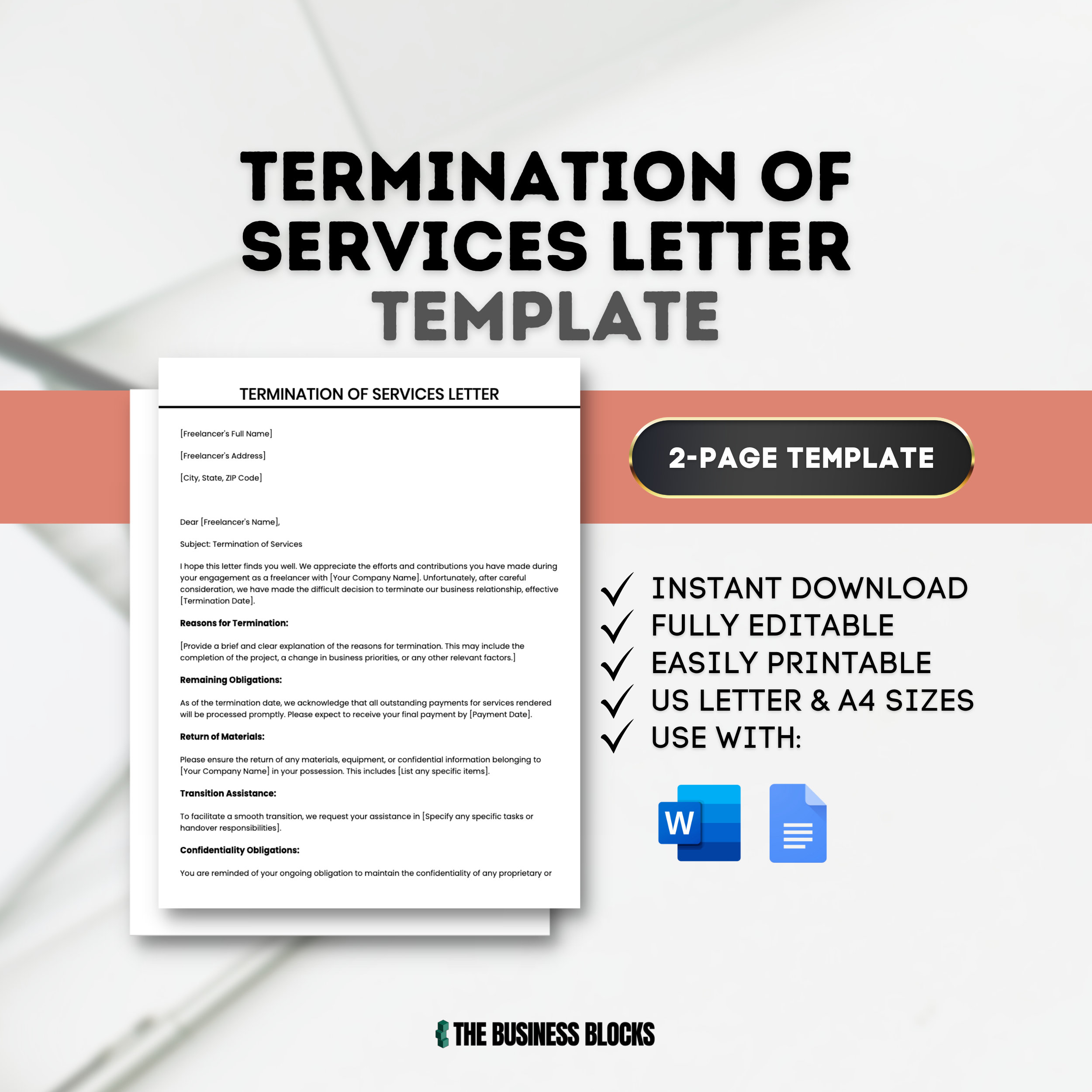 Termination of Services Letter Template Service Termination Service Cancellation Letter Service ...