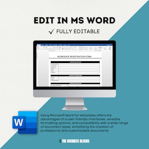 Workshop Registration Form Template: Editable Sign-up (digital Download ...