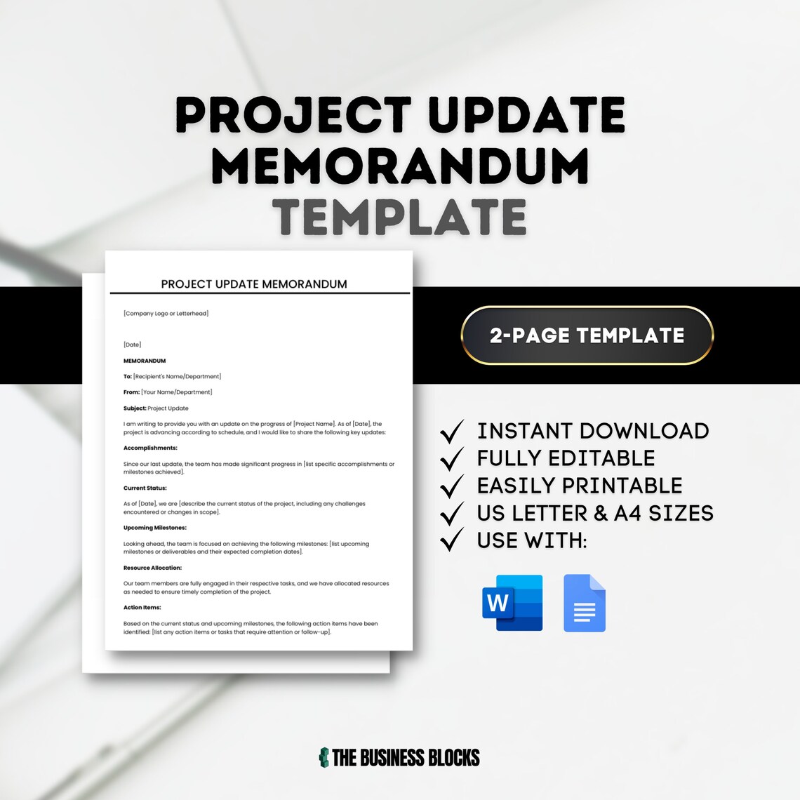 Project Update Memorandum Template Progress Report Memo Format Project ...
