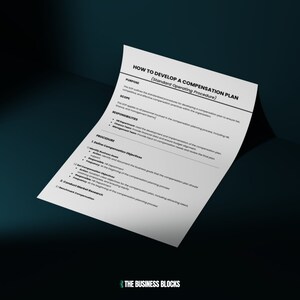 How to Develop a Compensation Plan SOP Template Salary and Benefits ...