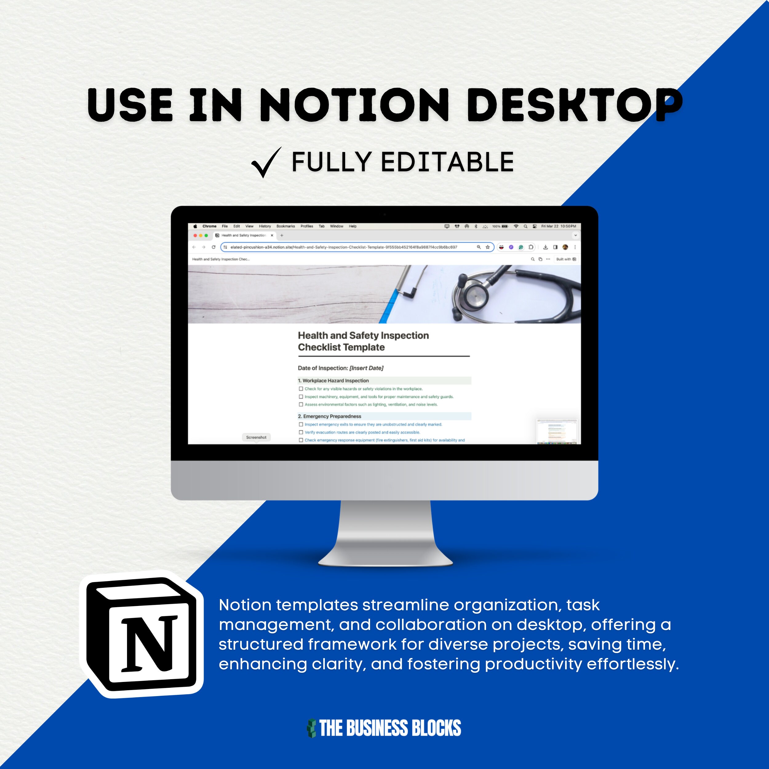 Notion Health and Safety Inspection Checklist: Workplace Safety ...