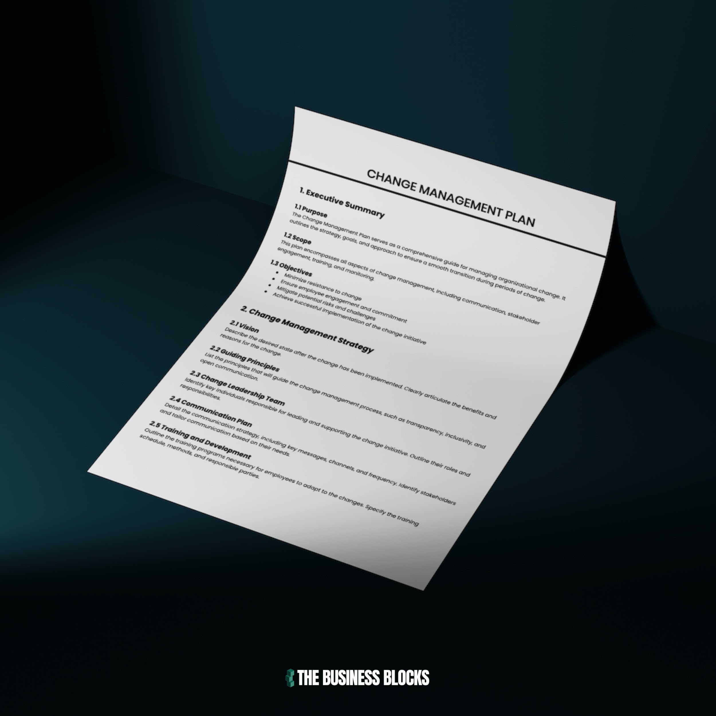 Change Management Plan Template Change Control Plan Change ...