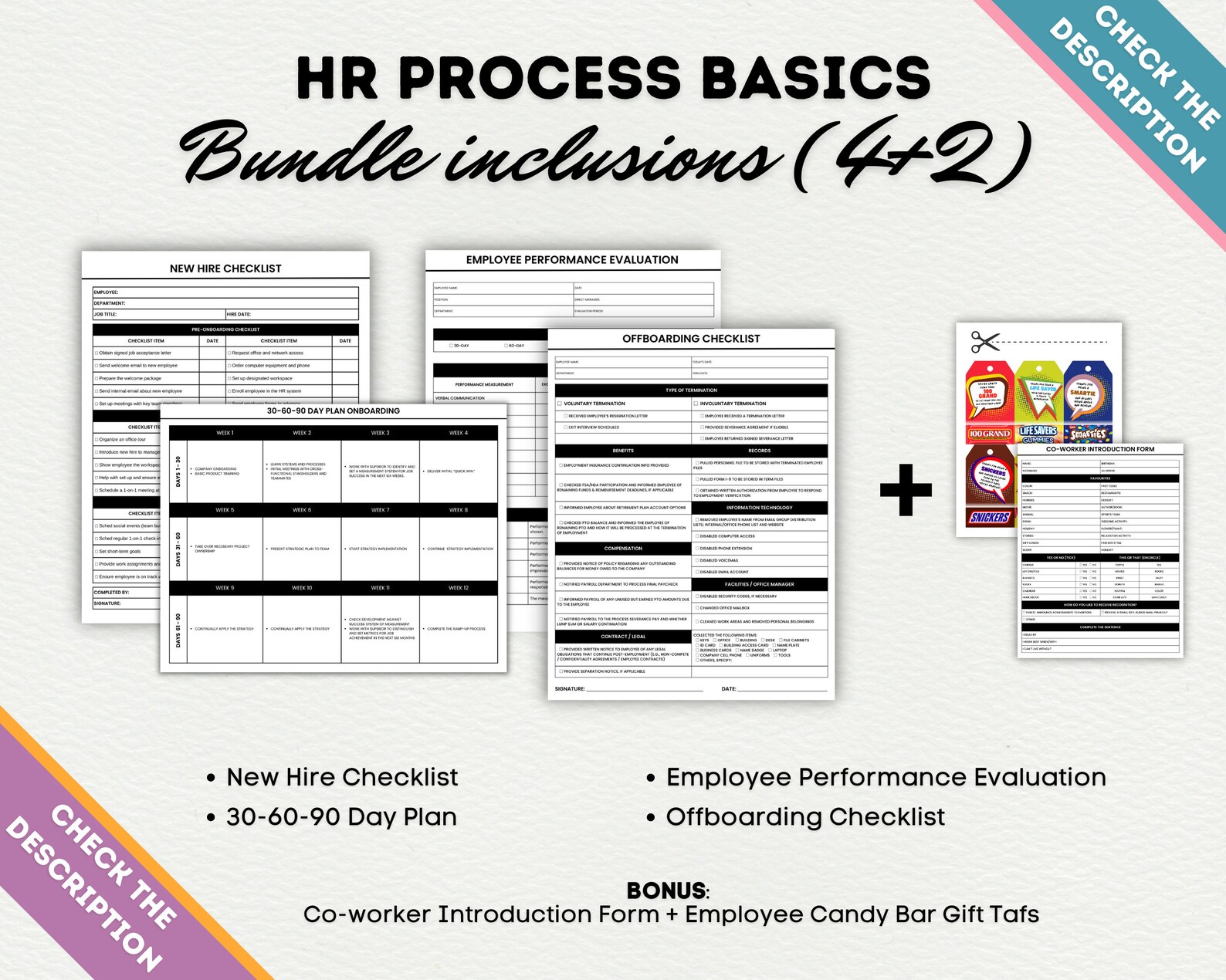 HR Process Basics Bundle: Employee Evaluation & Training Templates - Etsy