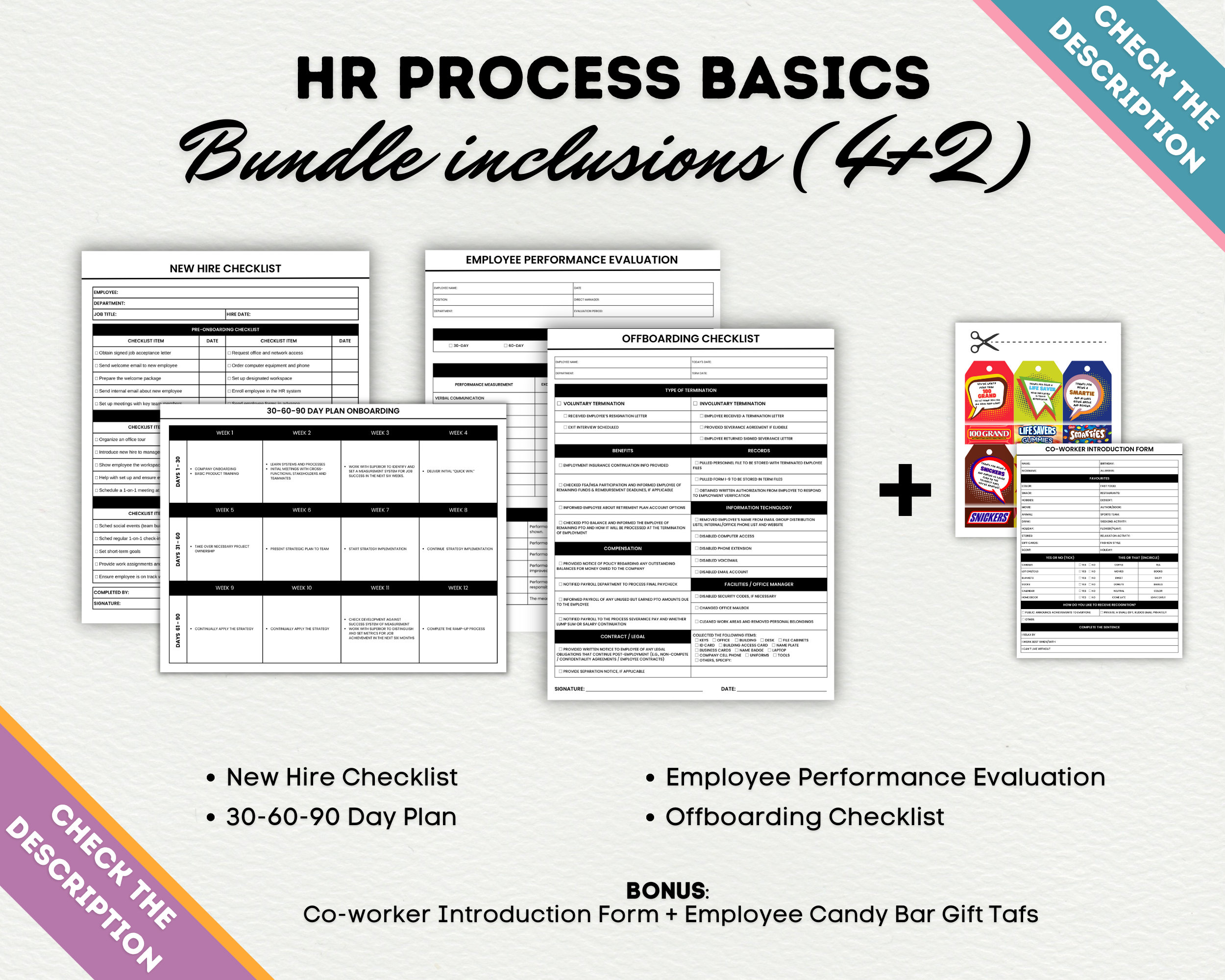 HR Process Basics Bundle: Employee Evaluation & Training Templates - Etsy