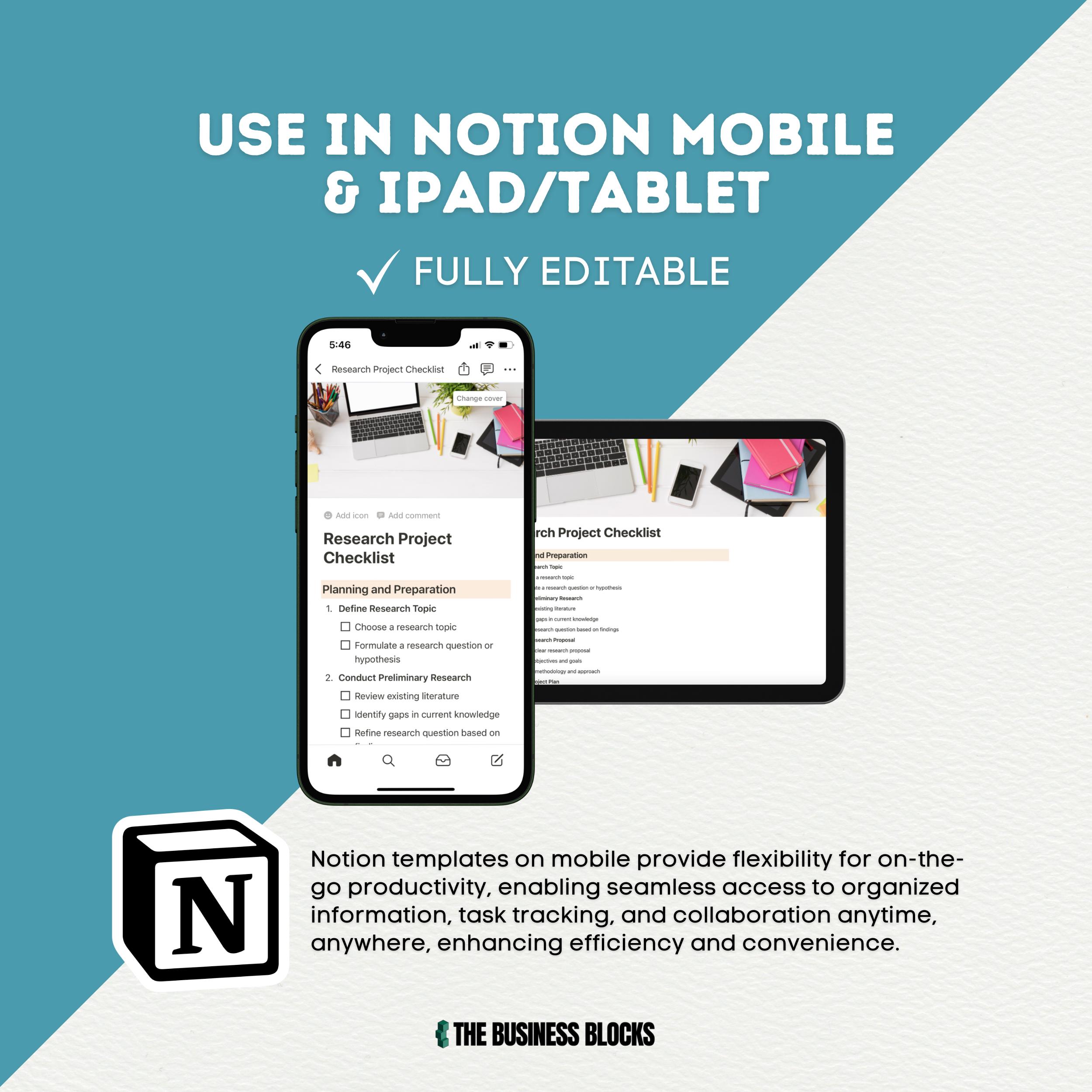 Notion Research Project Checklist Template (digital Download) - Etsy