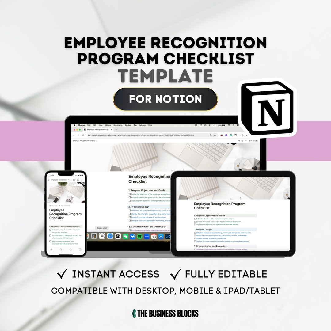 Notion Employee Recognition Program Checklist Template Notion Checklist For Employee Performance