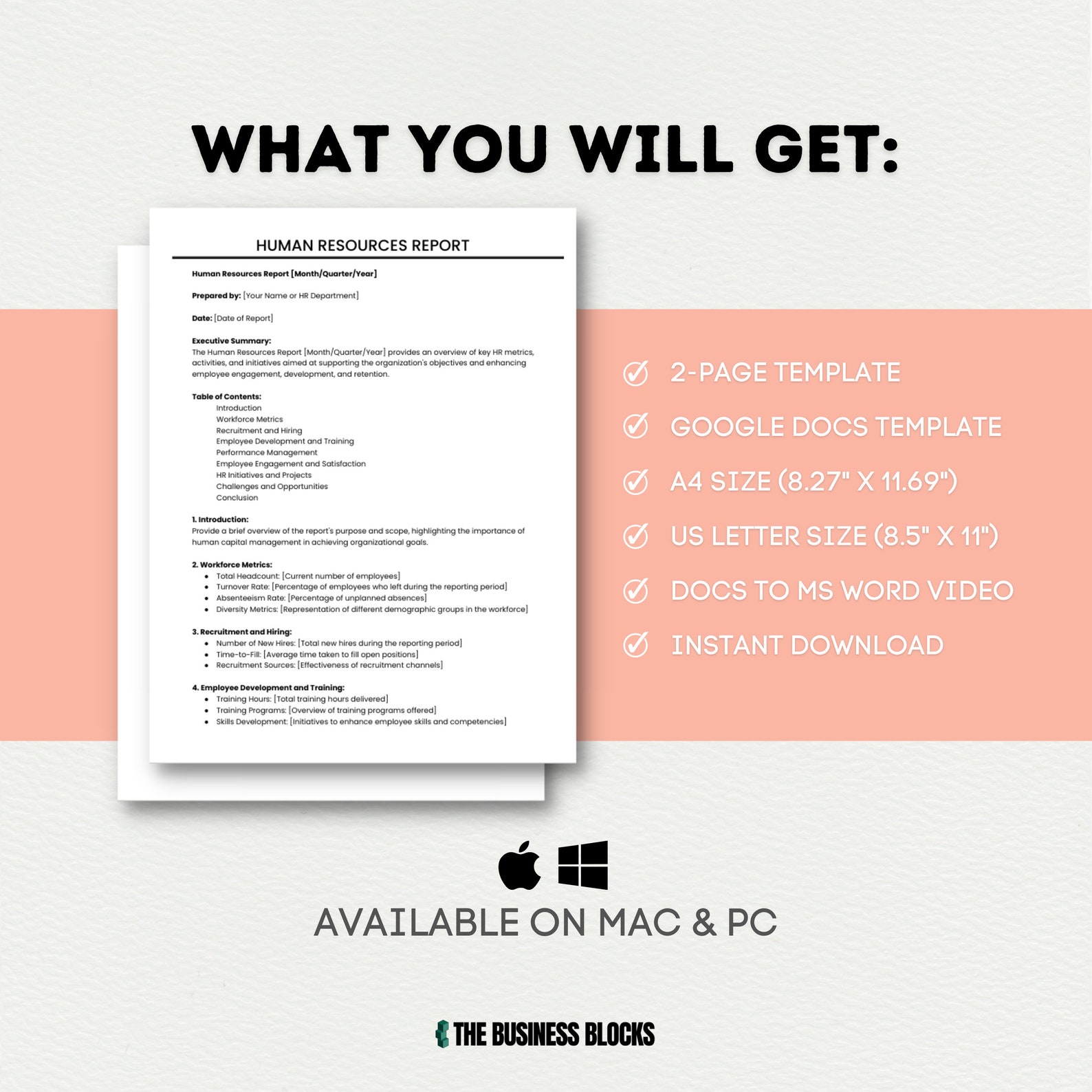 Human Resources Report Template: HR Analytics, Employee Performance ...