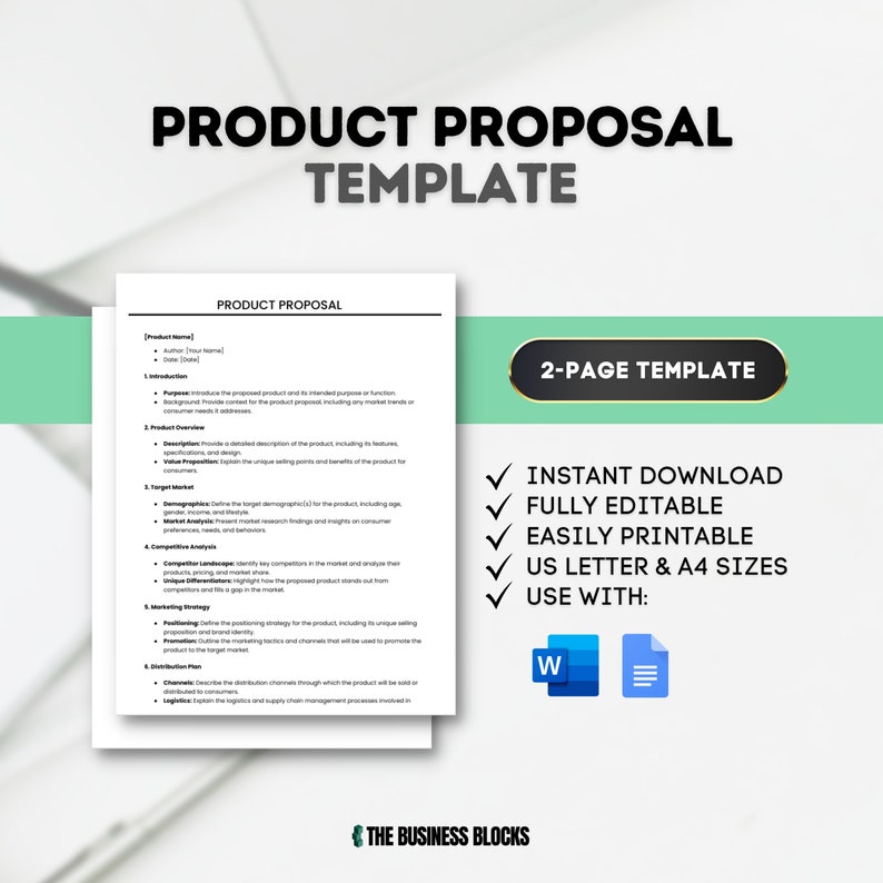 Product Proposal Template: Business Pitch, Product Launch (digital ...