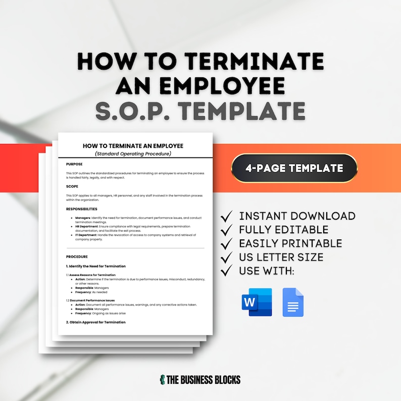 Employee Termination SOP Template: Employee Offboarding (google Docs ...
