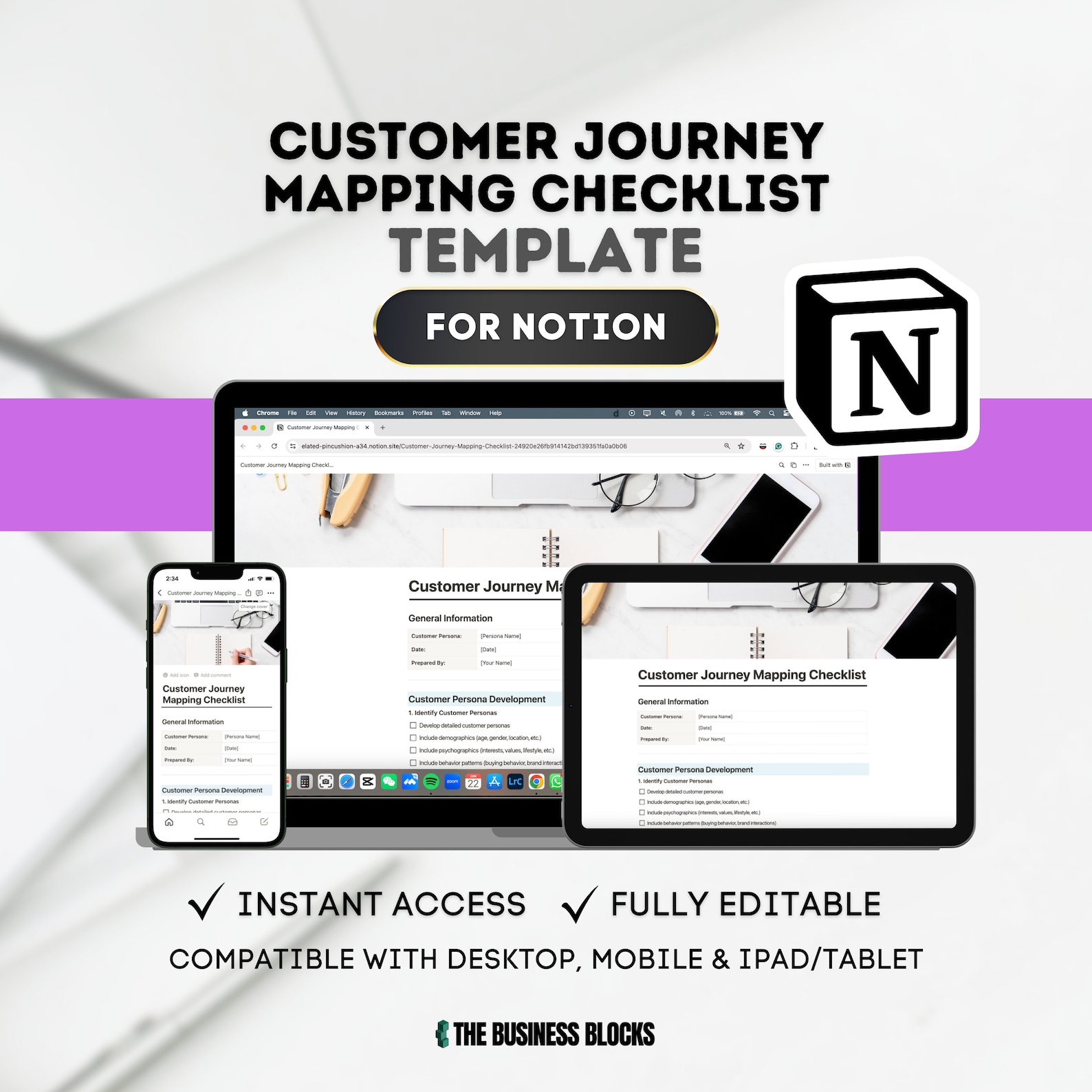 NOTION Customer Journey Mapping Checklist Template Customer Journey Map Step-by-step Journey ...