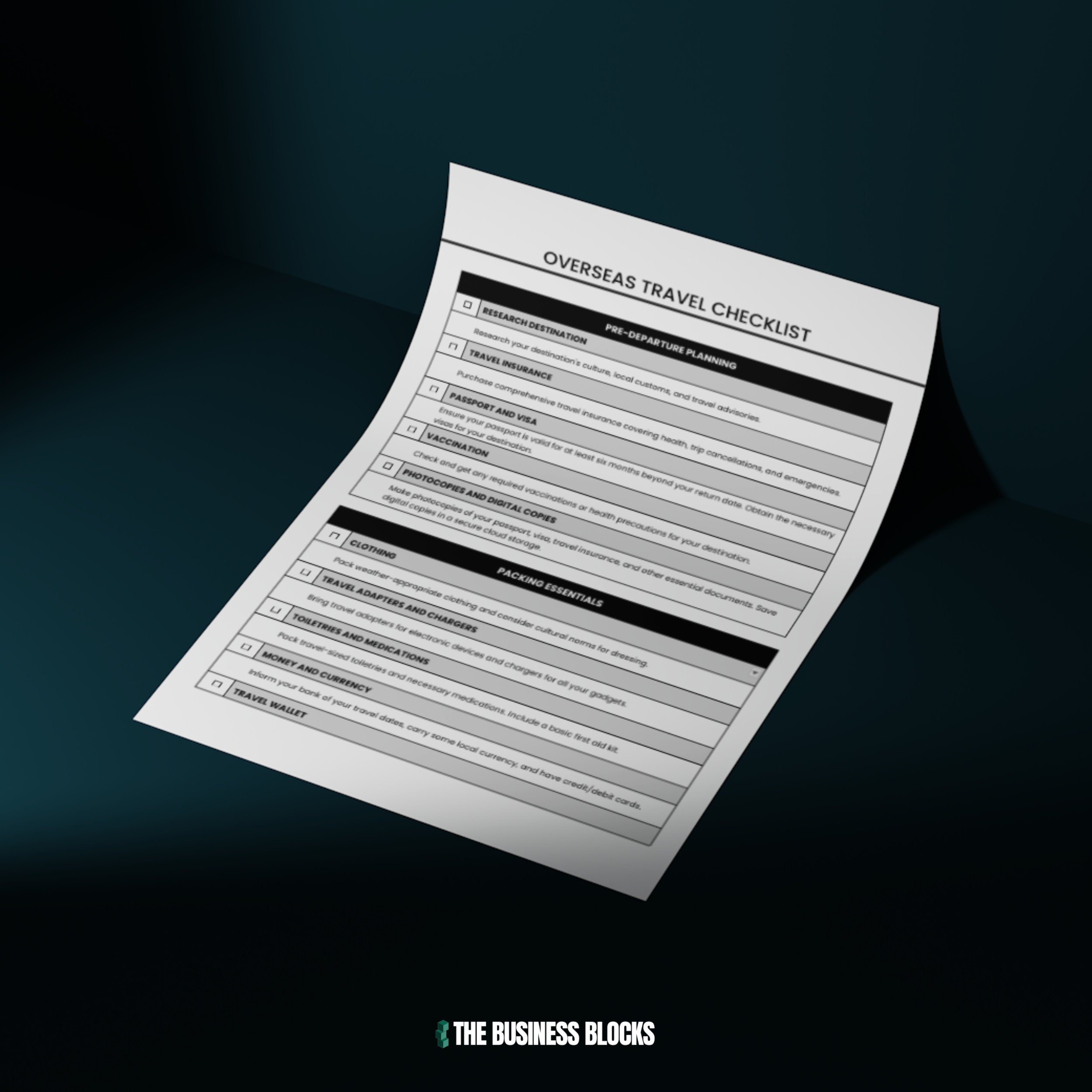 Overseas Travel Checklist Template: Editable Packing List (digital ...