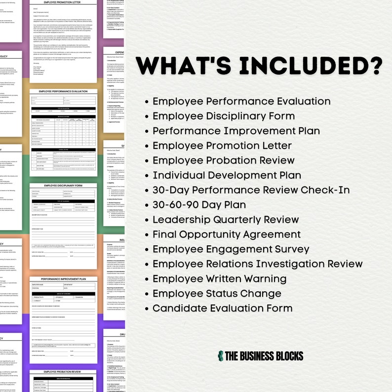 Employee Performance Review Templates: HR Evaluation Forms (digital ...