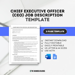 CEO Job Description Template: Chief Executive Officer Responsibilities ...