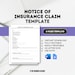 Insurance Claim Notice Template: Editable Google Docs, MS Word (US ...