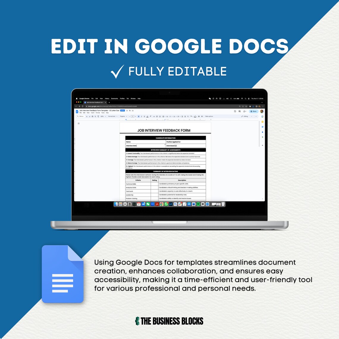 Job Interview Feedback Form Template Human Resources Interview ...