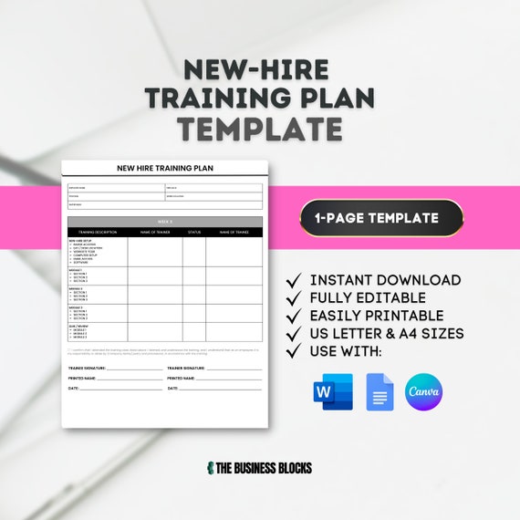 Employee Training Checklist Format