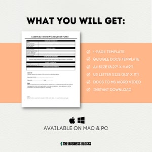 Contract Renewal Request Form Template: Customizable Document (google ...