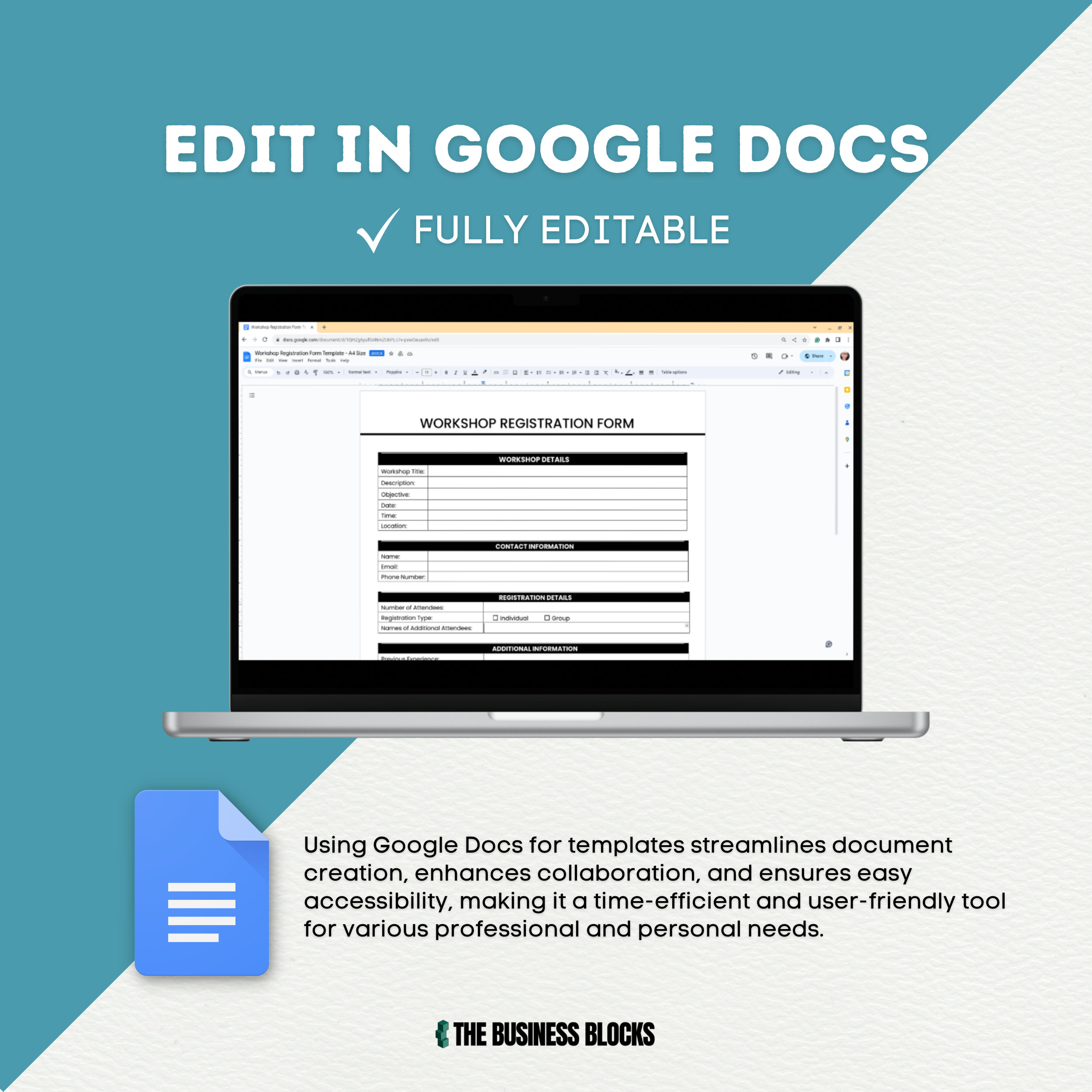 Workshop Registration Form Template: Editable Sign-up (digital Download ...