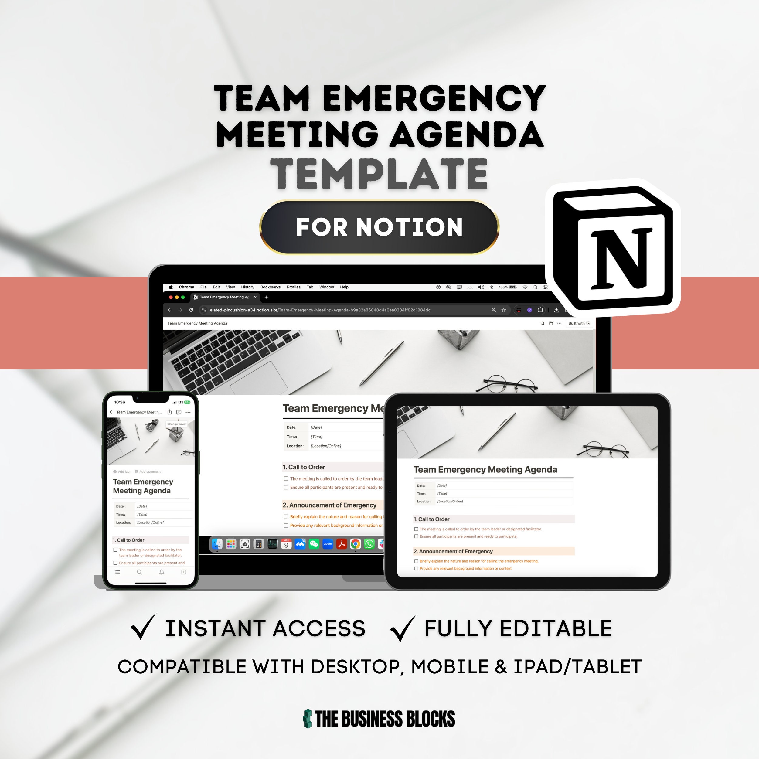 Notion Team Emergency Meeting Agenda Template - Etsy