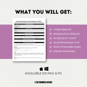 Software Installation Request Form Template Application Installation ...
