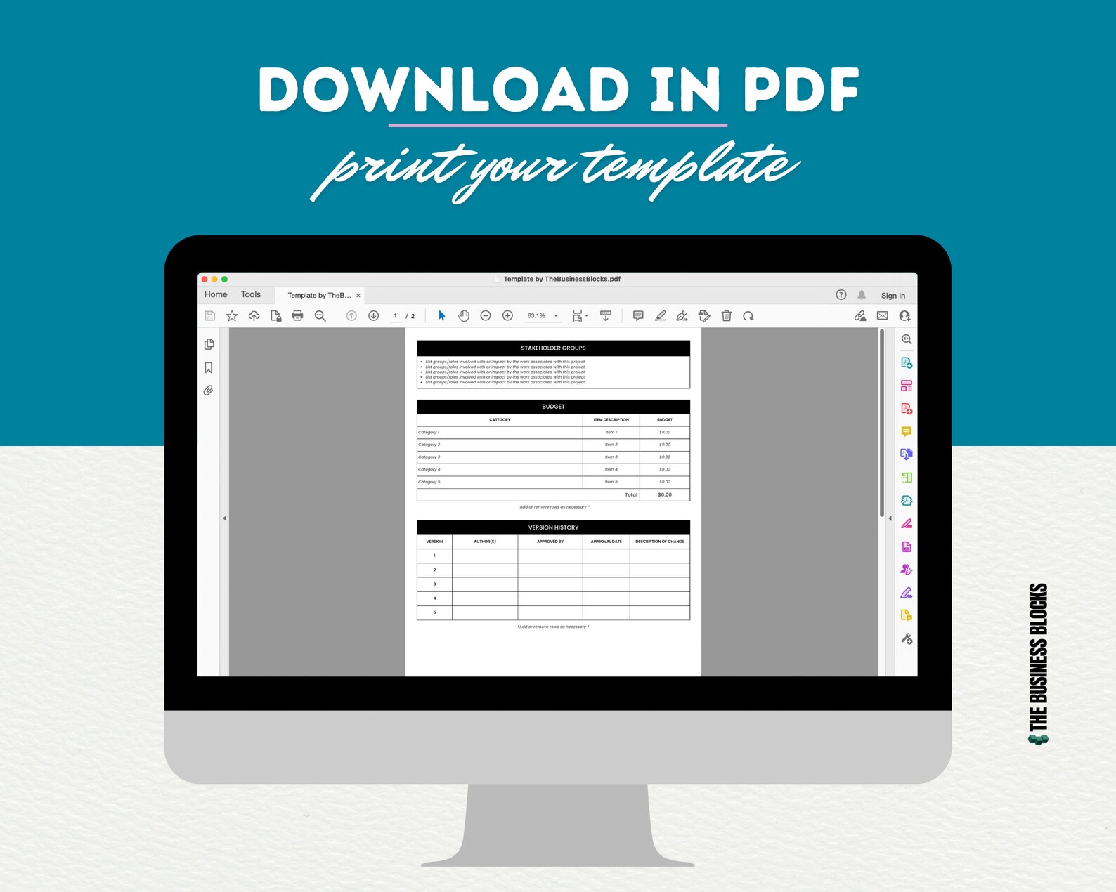 Project Charter Template: Scope Checklist & Status Report (digital ...