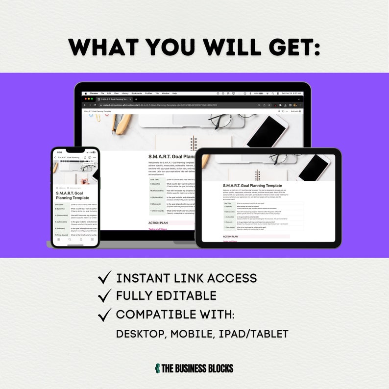 Notion SMART Goal Planning Notion Template SMART Goal Setting Notion ...