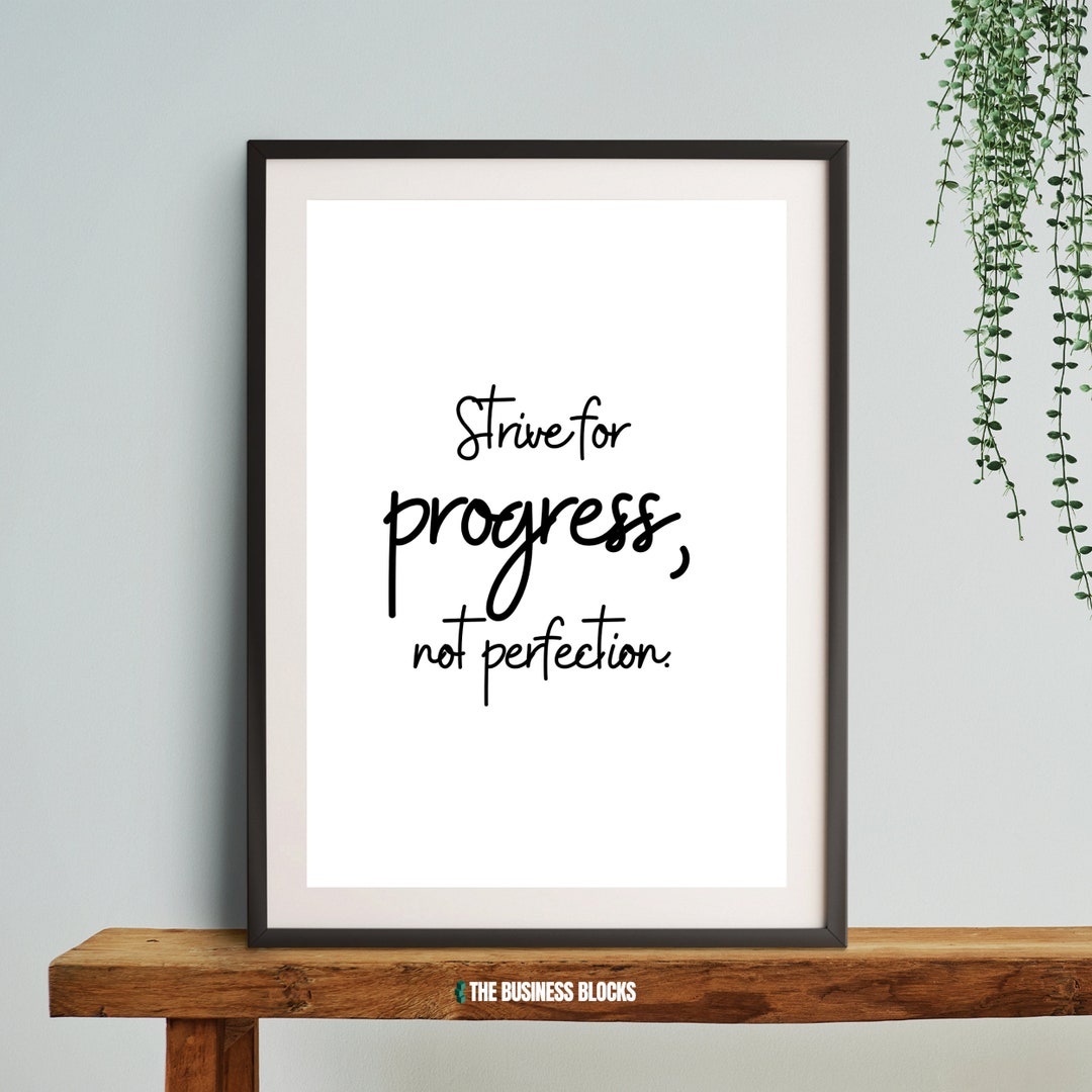 Strive for Progress Print: Motivational Office Wall Art (digital ...
