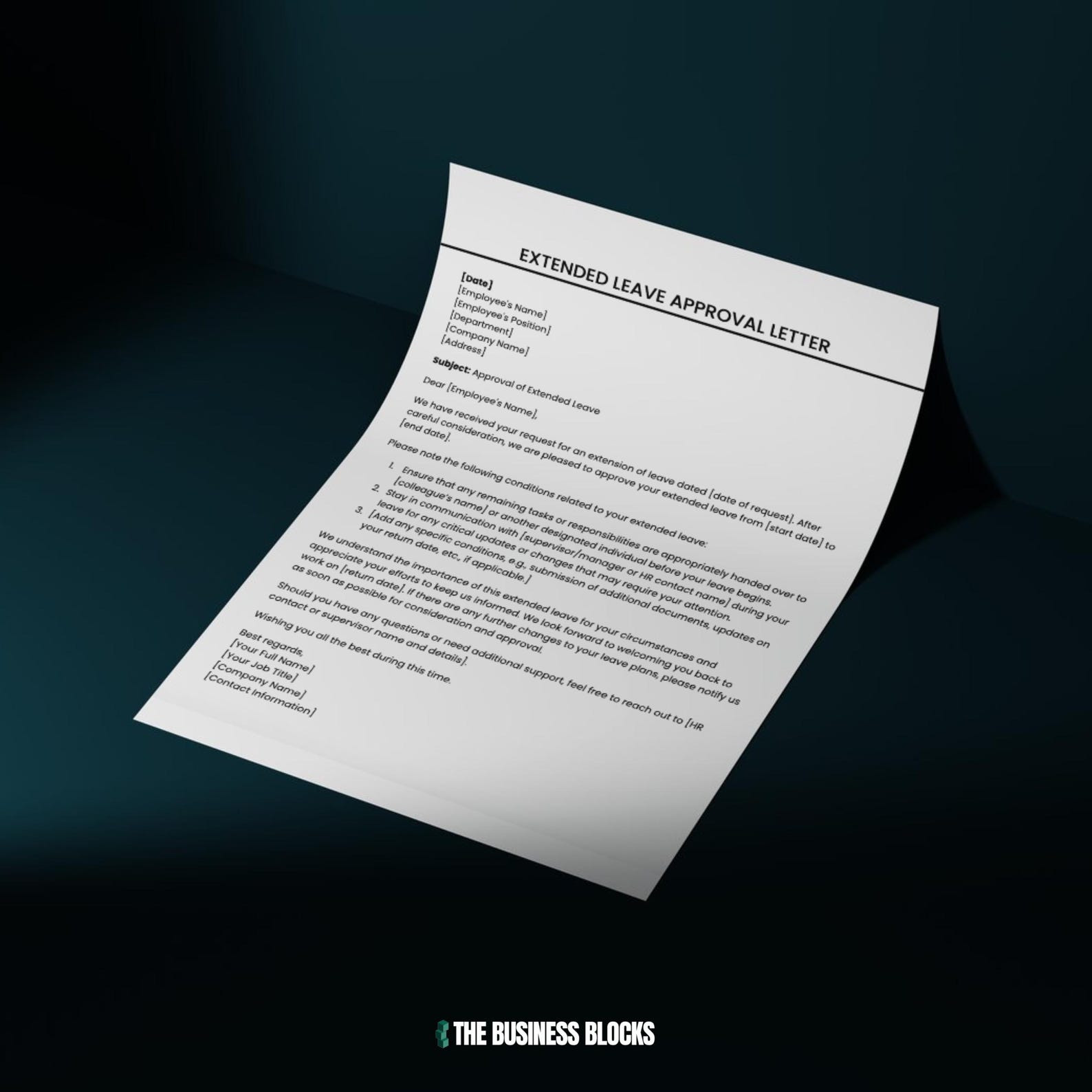 Extended Leave Approval Letter Template (google Docs, MS Word) - Etsy