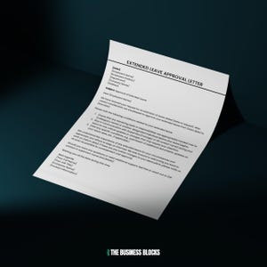 Extended Leave Approval Letter Template (google Docs, MS Word) - Etsy