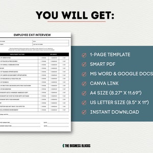 Employee Exit Interview Template Human Resources Templates Employee ...