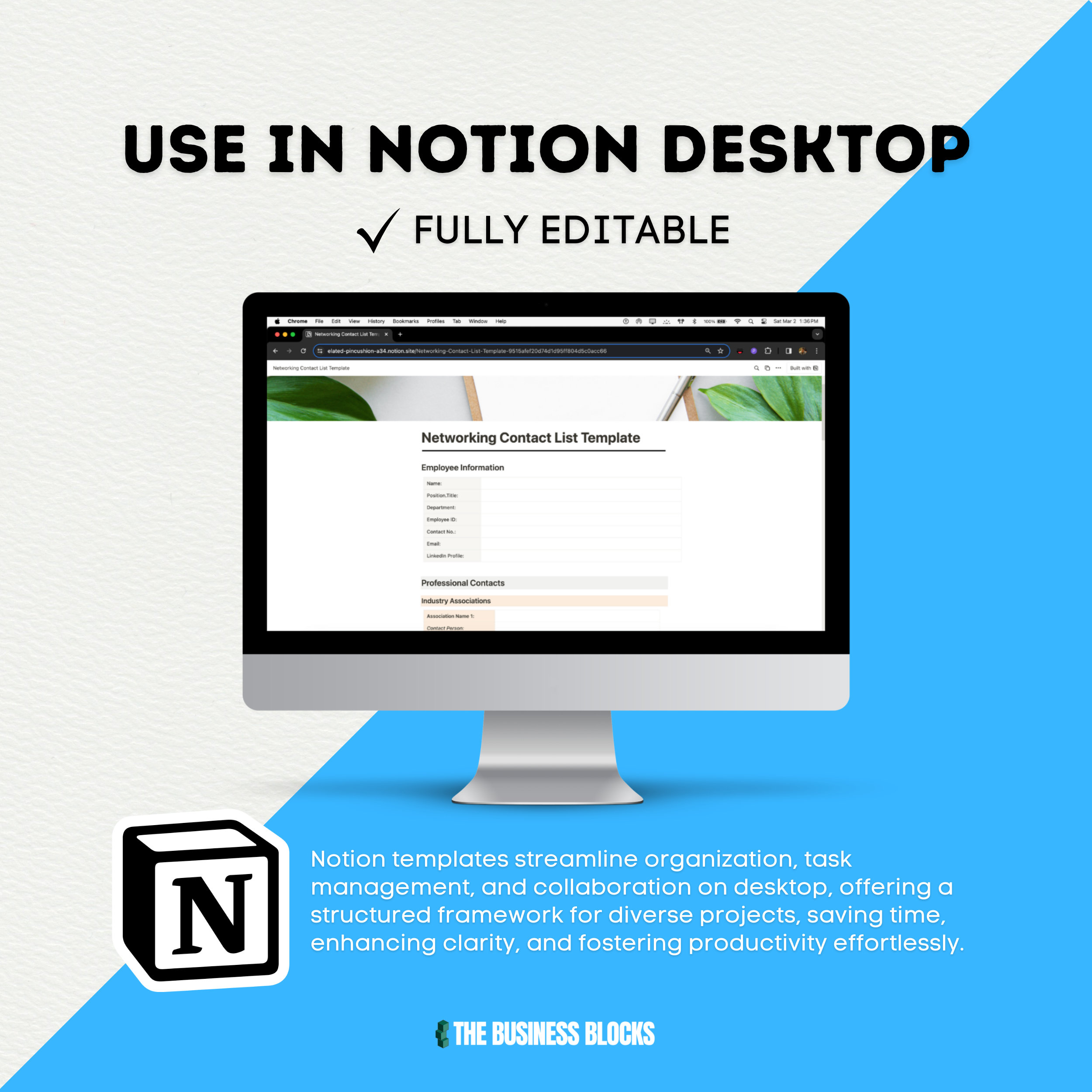 NOTION Networking Contact List Template Freelancer Networking Template Contact Management ...
