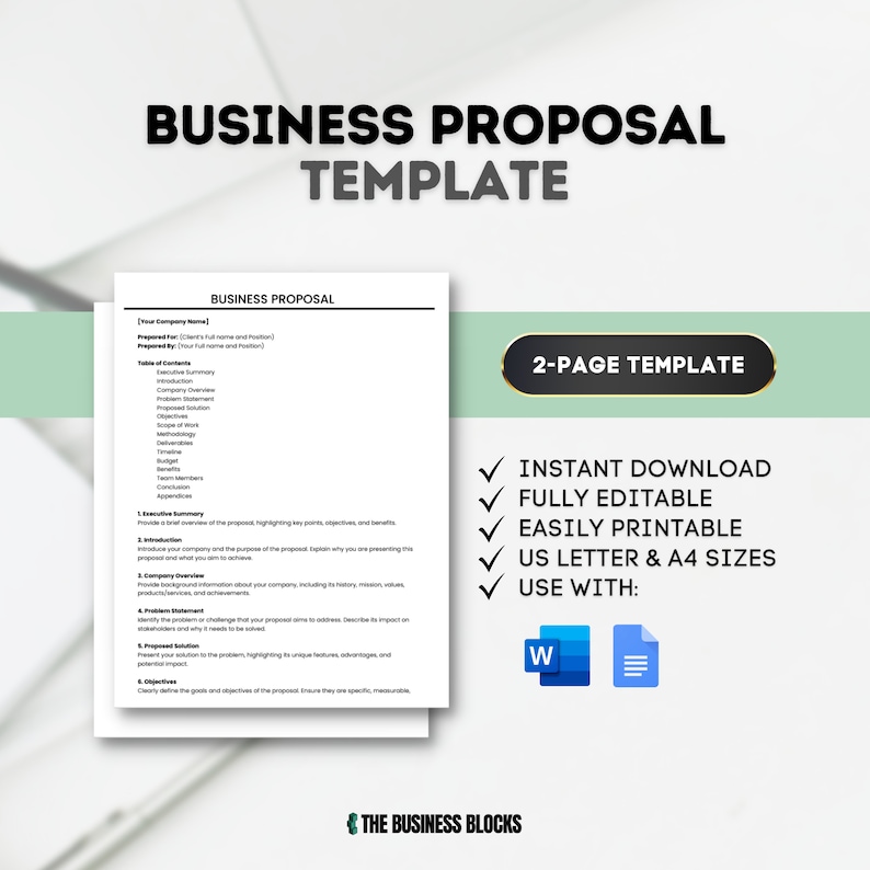 Business Proposal Template: Company Partnership Format (digital ...