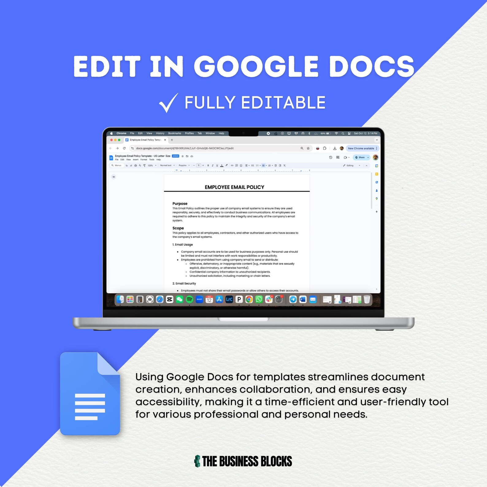 Employee Email Policy Template: Customizable Company Usage (digital ...