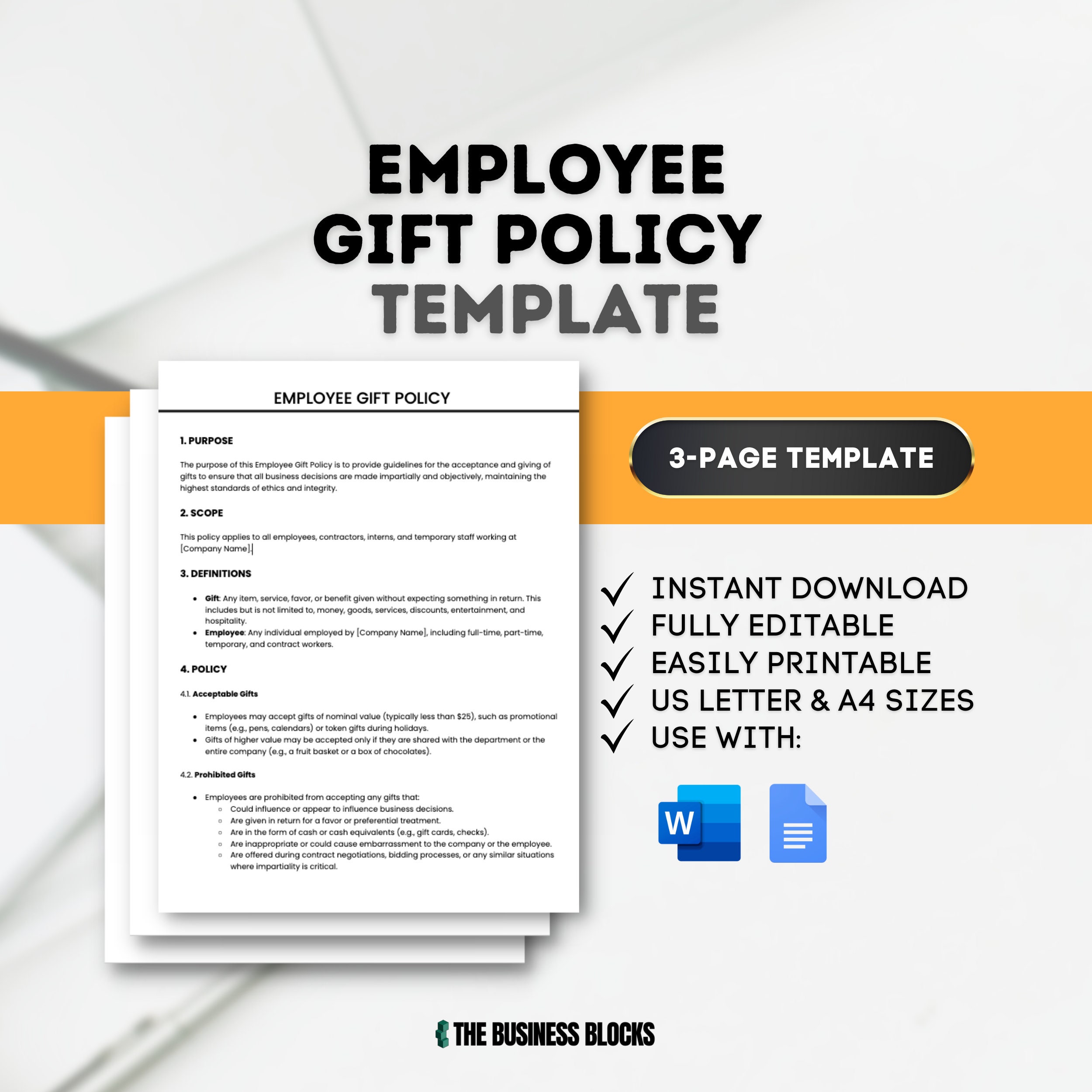 Employee Gift Policy Template Employee Gift Acceptance Policy Employee ...