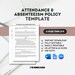 Employee Attendance Policy Template Employee Policies Leave Request ...