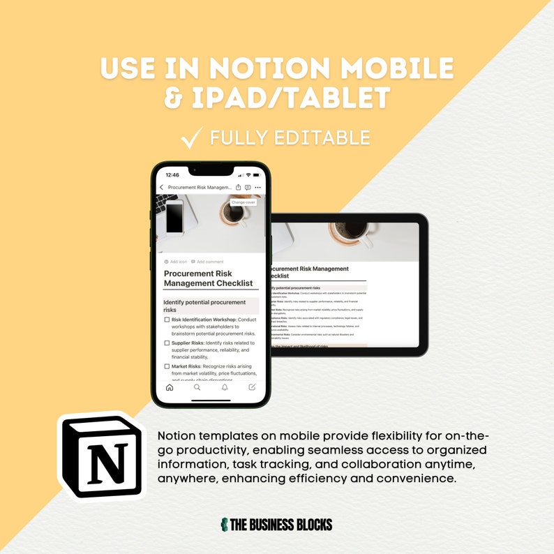 Notion Procurement Risk Management Checklist Template - Etsy UK