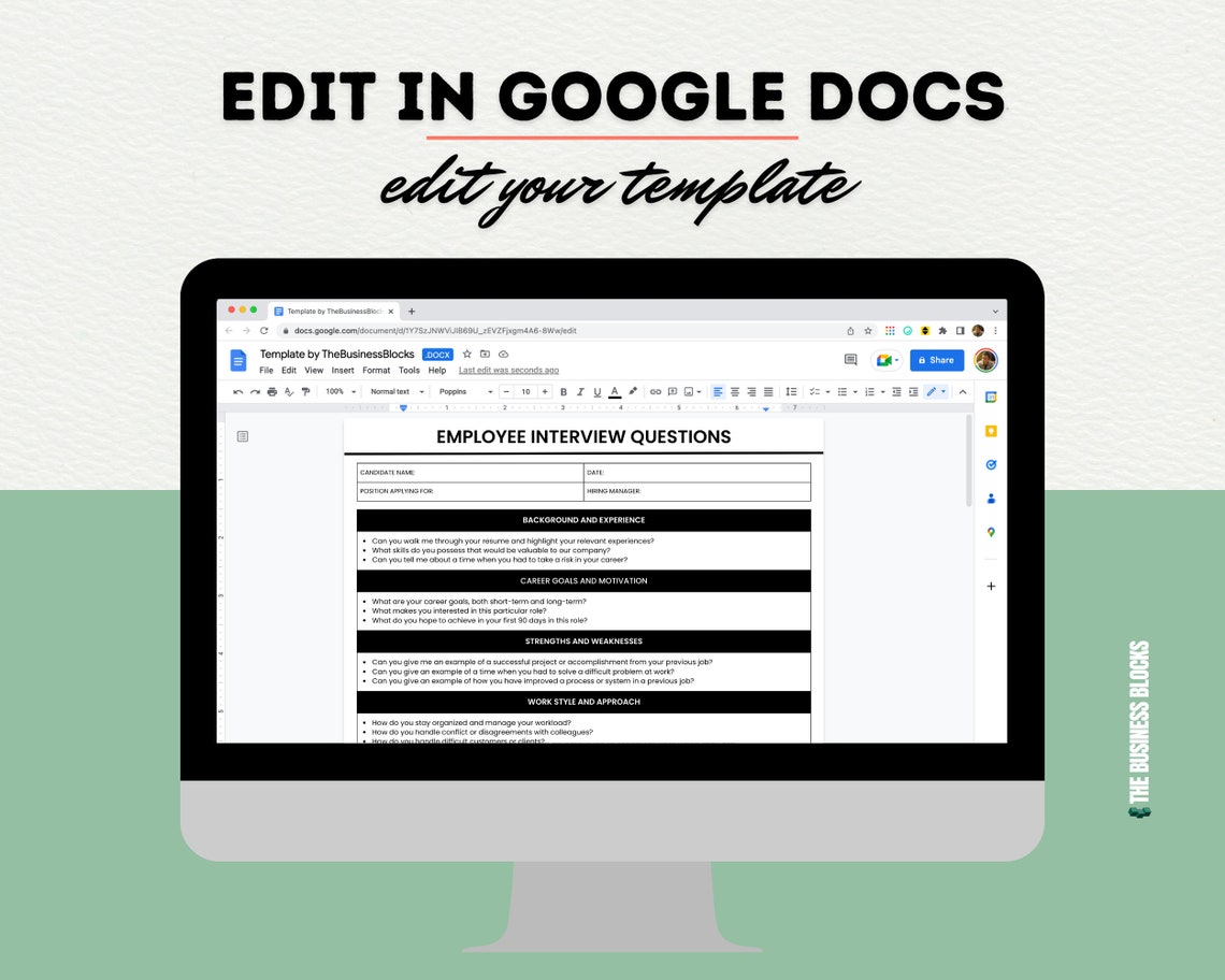 Job Interview Questions Template Interview Prep Interview Guide ...